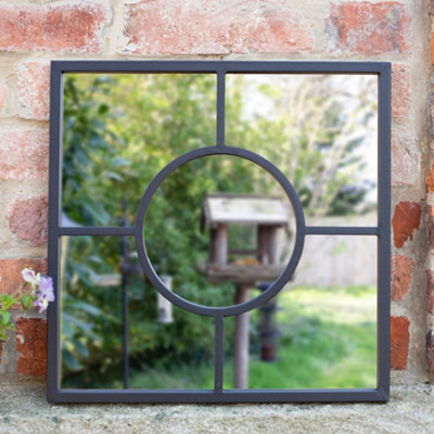 Aston & Wold by La Hacienda - Black Square Garden Mirror
