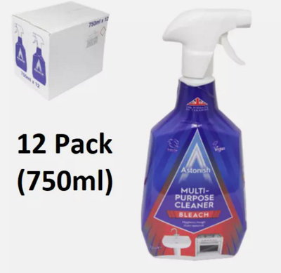 Astonish Multi-Purpose Cleaner with Bleach Cleaning Spray 12x 750ml ...