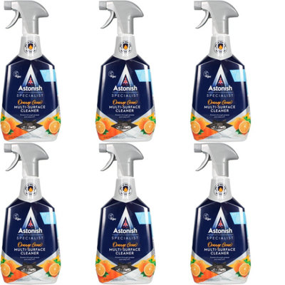 Astonish Specialist Multi-Surface Cleaner and Degreaser, Orange Grove 750ml (Pack of 6)
