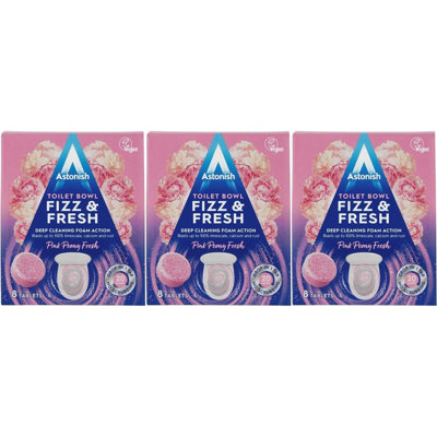 Astonish Toilet Bowl Fizz & Fresh Tabs Pink Peony Fresh, 8 Tablets ...