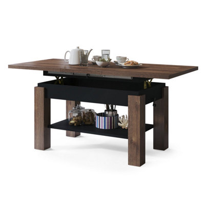 Astoria 2 in 1 Extending Coffee / Dining Table 110-150cm - Brown Oak ...