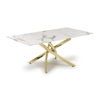 ASTORIA WHITE/GOLD COFFEE TABLE