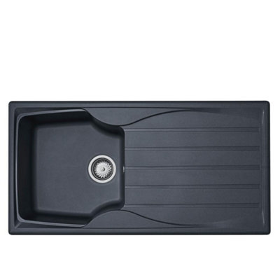 Astracast S10GR 1.0 Bowl Reversible Graphite Grey Kitchen Sink And ...