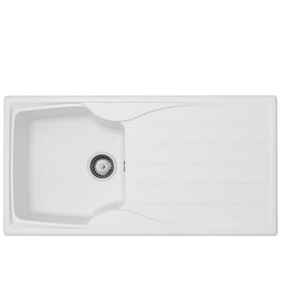 Astracast S10WH 1.0 Bowl Reversible White Kitchen Sink And Waste Kit