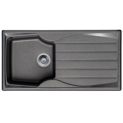 Astracast Sierra 1.0 Bowl Reversible Graphite Grey Kitchen Sink And ...