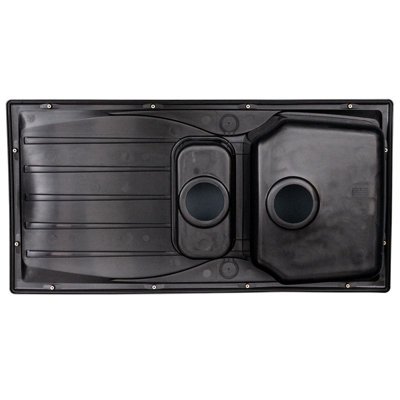 Astracast Sierra 1.5 Bowl Reversible Black Kitchen Sink With Basket ...