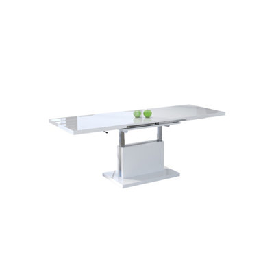 Astrid 80 - 2 in 1 Extending Coffee / Dining Table - White Gloss