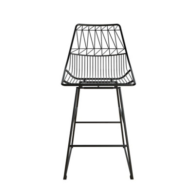 Astrid Wire Metal Counter Stool Black