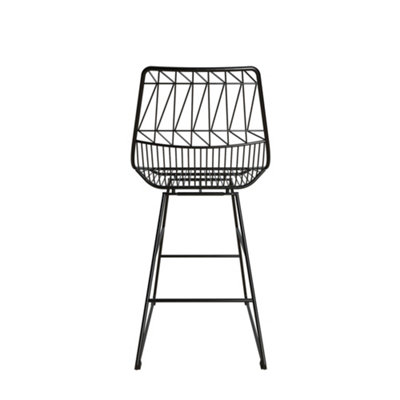 Astrid Wire Metal Counter Stool Black