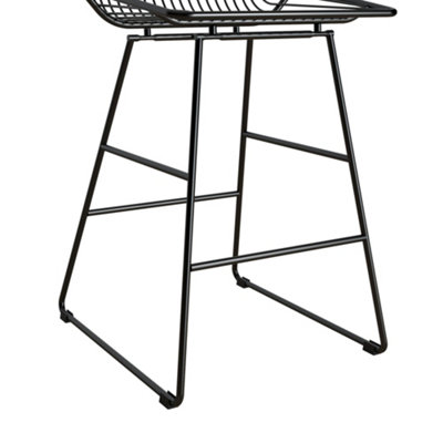 Astrid Wire Metal Counter Stool Black