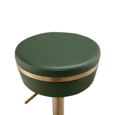 Astro Adjustable Stool - MDF/Stainless Steel/Vegan Leather - L38.1 x ...