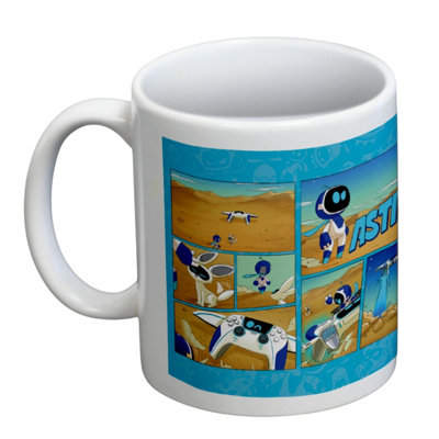Astro Bot Comic Strip Mug White/Blue (One Size)