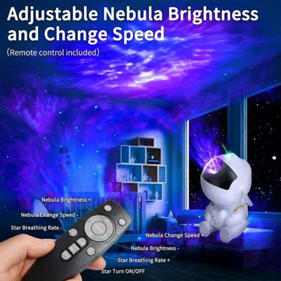 Astronaut Starry Galaxy Projector Night Light Remote Control 360 Adjustable