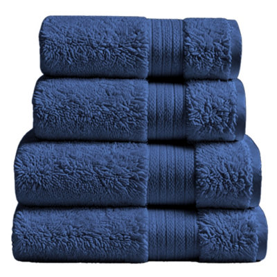 ATEN Homeware Royal Blue Egyptian Cotton Bath & Hand Towels - 4 Piece Set