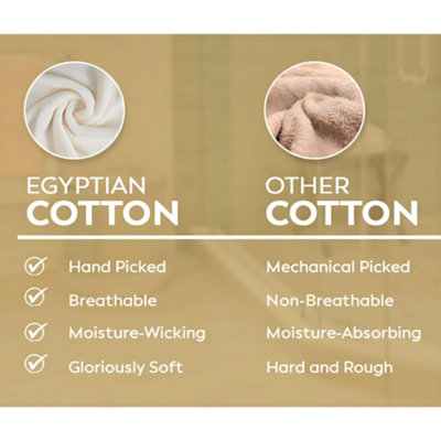 ATEN Homeware White Egyptian Cotton Bath Hand & Face Towels - 6 Piece Set