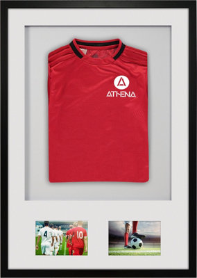 Athena Premium Wood DIY Sports Shirt Display 3D Mounted + Double ...