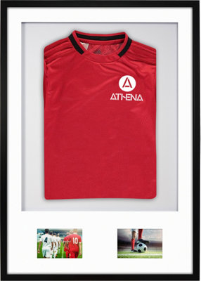 Athena Premium Wood DIY Sports Shirt Display 3D Mounted + Double ...