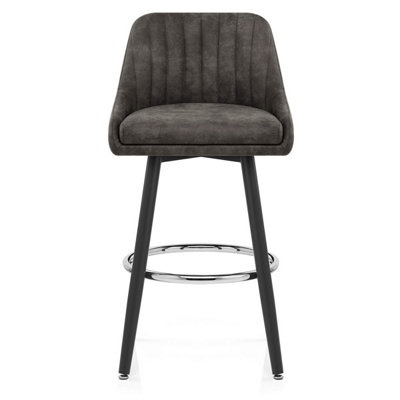 Atlantic Hamilton Bar Stool Antique Charcoal Black legs