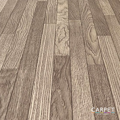 Atlas Narrow Plank Smoke Oak Wood Felice Vinyl Flooring 1.5m x 2m