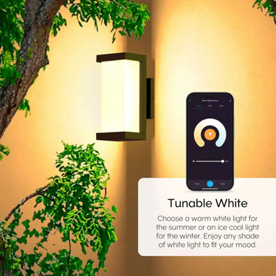 Atomi Smart WiFi Wall Light Sconce 2 Pack, Outdoor IP65 Waterproof LED ...