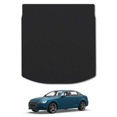 Audi A4 (2015-2019) 5mm Thick Rubber Boot Liner Mat Heavy-Duty Tailored ...