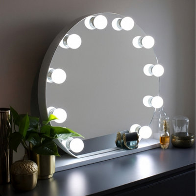 Audrey Round Hollywood Vanity Mirror with LED Lights
