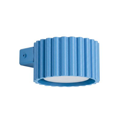 AURA aluminum light blue 1 Lights minimalist Wall lamps