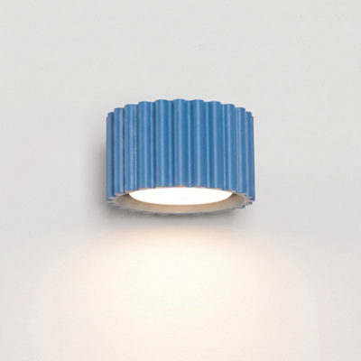 AURA aluminum light blue 1 Lights minimalist Wall lamps