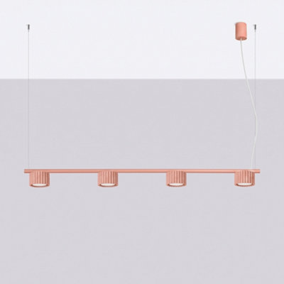AURA aluminum peach 4 Lights minimalist Chandeliers