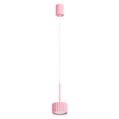 AURA aluminum pink 1 Lights minimalist Pendant lamps