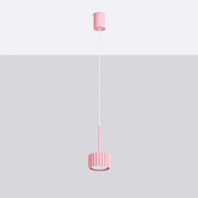 AURA aluminum pink 1 Lights minimalist Pendant lamps