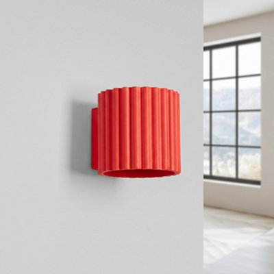 AURA aluminum Red 1 Lights minimalist Wall lamps