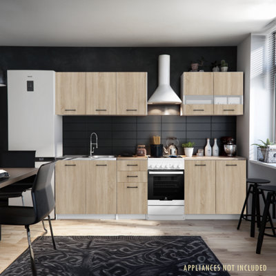 Oak kitchen cabinets b&q store