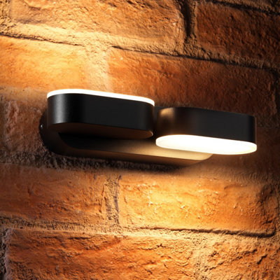 Auraglow 13w Integrated Twin LED Rotating Wall Light - BECKINGHAM