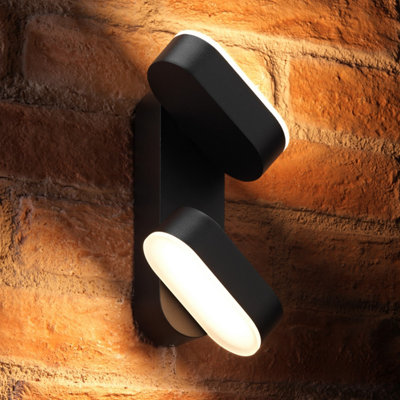 Auraglow 13w Integrated Twin LED Rotating Wall Light - BECKINGHAM