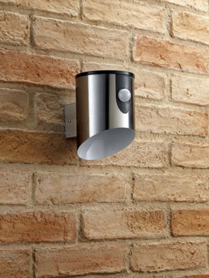 Auraglow Battery Powered PIR Motion Sensor Wall Light - HIXON - Brown