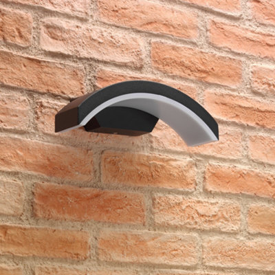 Auraglow Black Arch Integrated LED Outdoor Wall Light - TRIUMPH