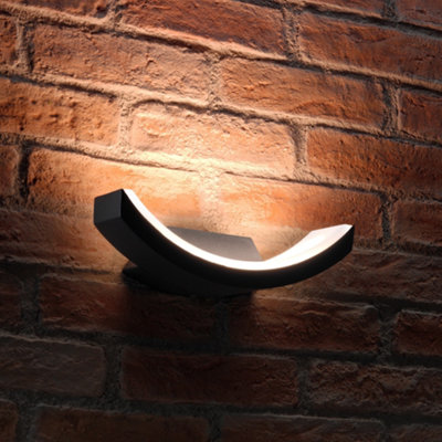 Auraglow Black Arch Integrated LED Outdoor Wall Light - TRIUMPH