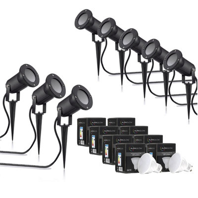 Auraglow Deep Recessed Garden Spike Light GU10 Holder IP54 Outdoor ...