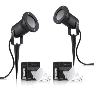 Auraglow Deep Recessed Garden Spike Light GU10 Holder IP54 Outdoor ...