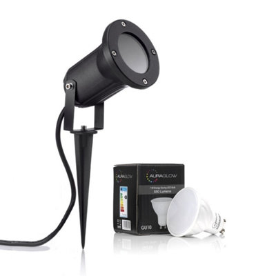 Auraglow Deep Recessed Garden Spike Light GU10 Holder IP54 Outdoor ...