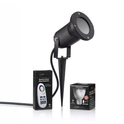 Auraglow Deep Recessed IP54 GU10 Holder Garden Spike Light Outdoor ...