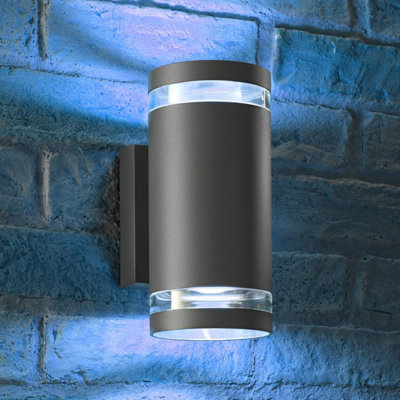 Auraglow Double Up & Down Wide Pillar Wall Light - ASTRA - Colour ...