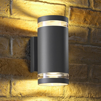 Auraglow Double Up & Down Wide Pillar Wall Light - ASTRA - Colour ...