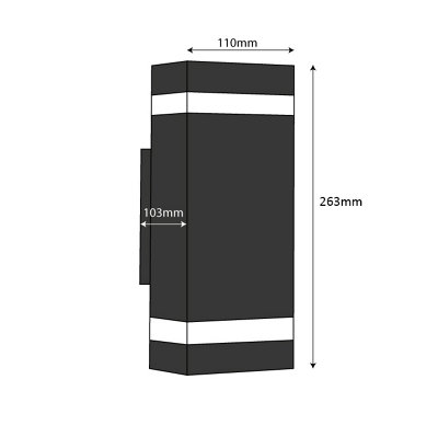Auraglow Dusk Till Dawn Sensor Double Up & Down Wall Light - THRUXTON ...