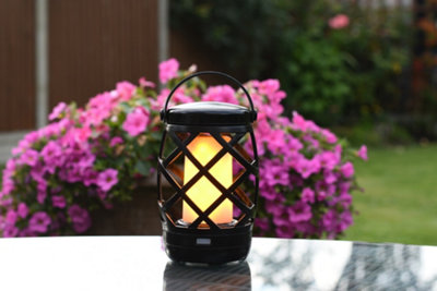 AURAGLOW HANGING REALISTIC FLAME CAMPING LANTERN