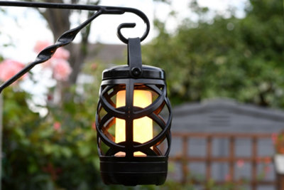 AURAGLOW HANGING REALISTIC FLAME CAMPING LANTERN