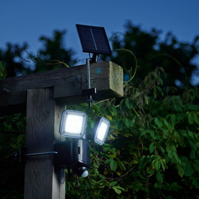 Auraglow Hybrid Solar & Battery Twin LED Security Light - CYRUS