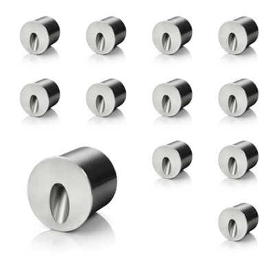 Auraglow Integrated LED Inset Recessed Marker Light - Round - 12 Pack