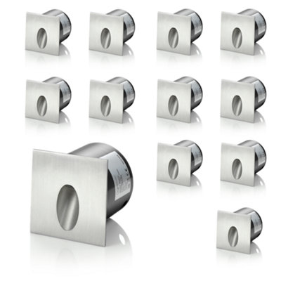 Auraglow Integrated LED Inset Recessed Marker Light - Square 12 Pack